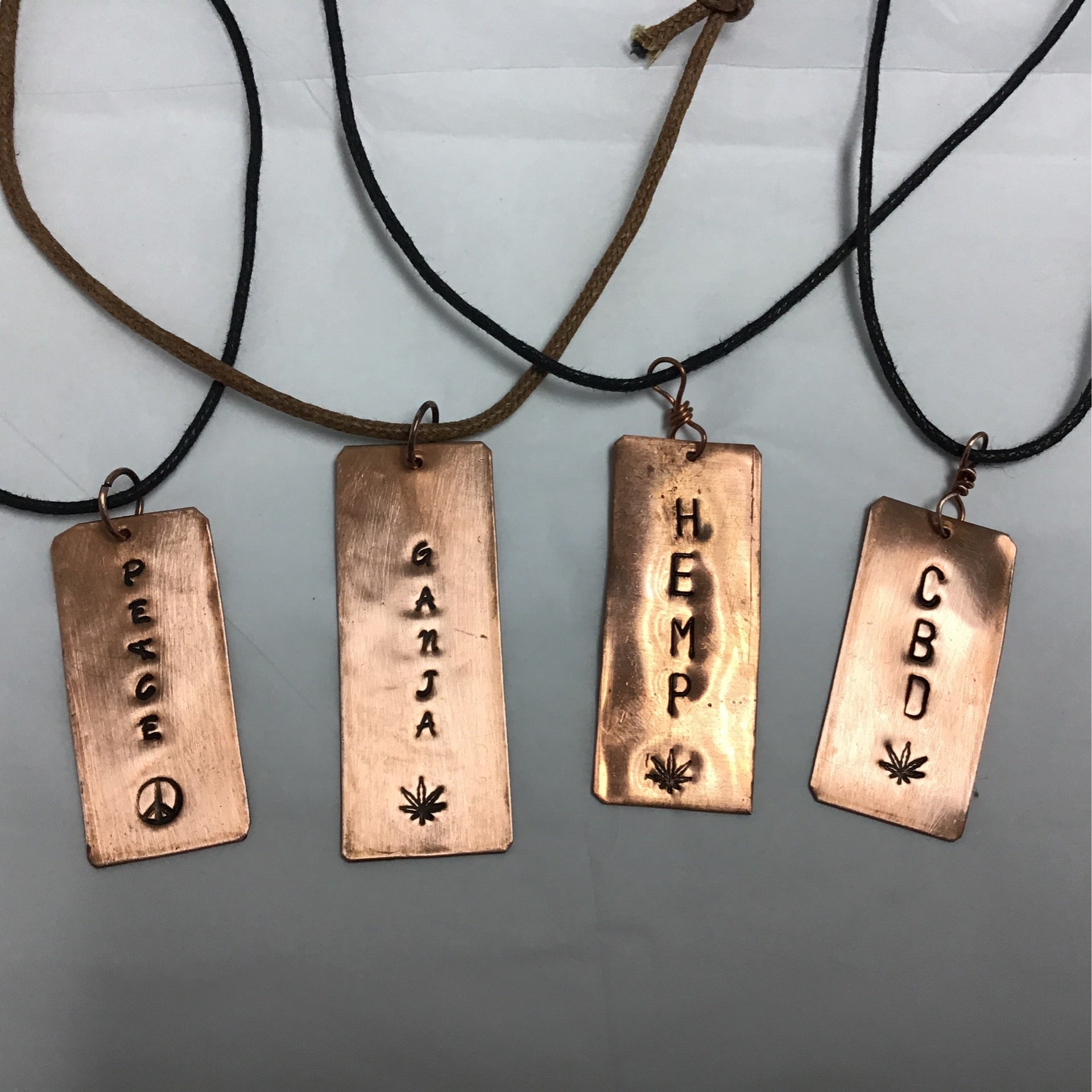 Copper Dog Tag Necklaces RM | Maine Jewelry & Art