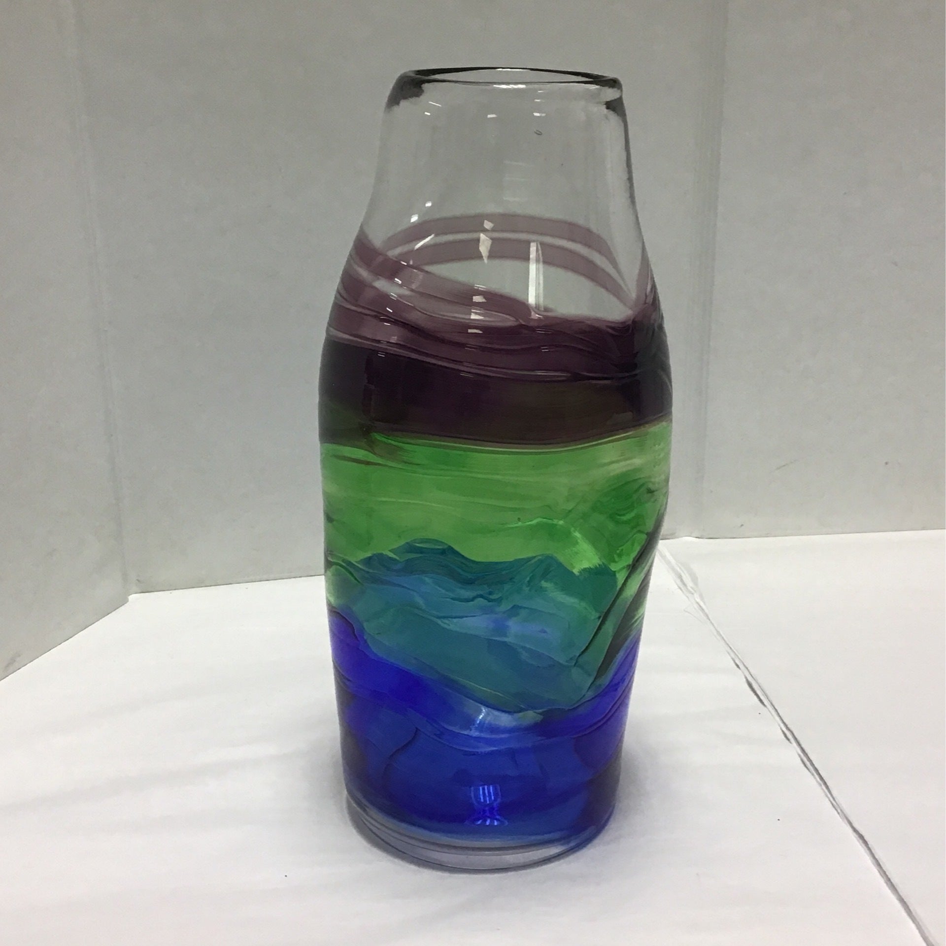 Tri-Color Glass Vase | Maine Jewelry & Art